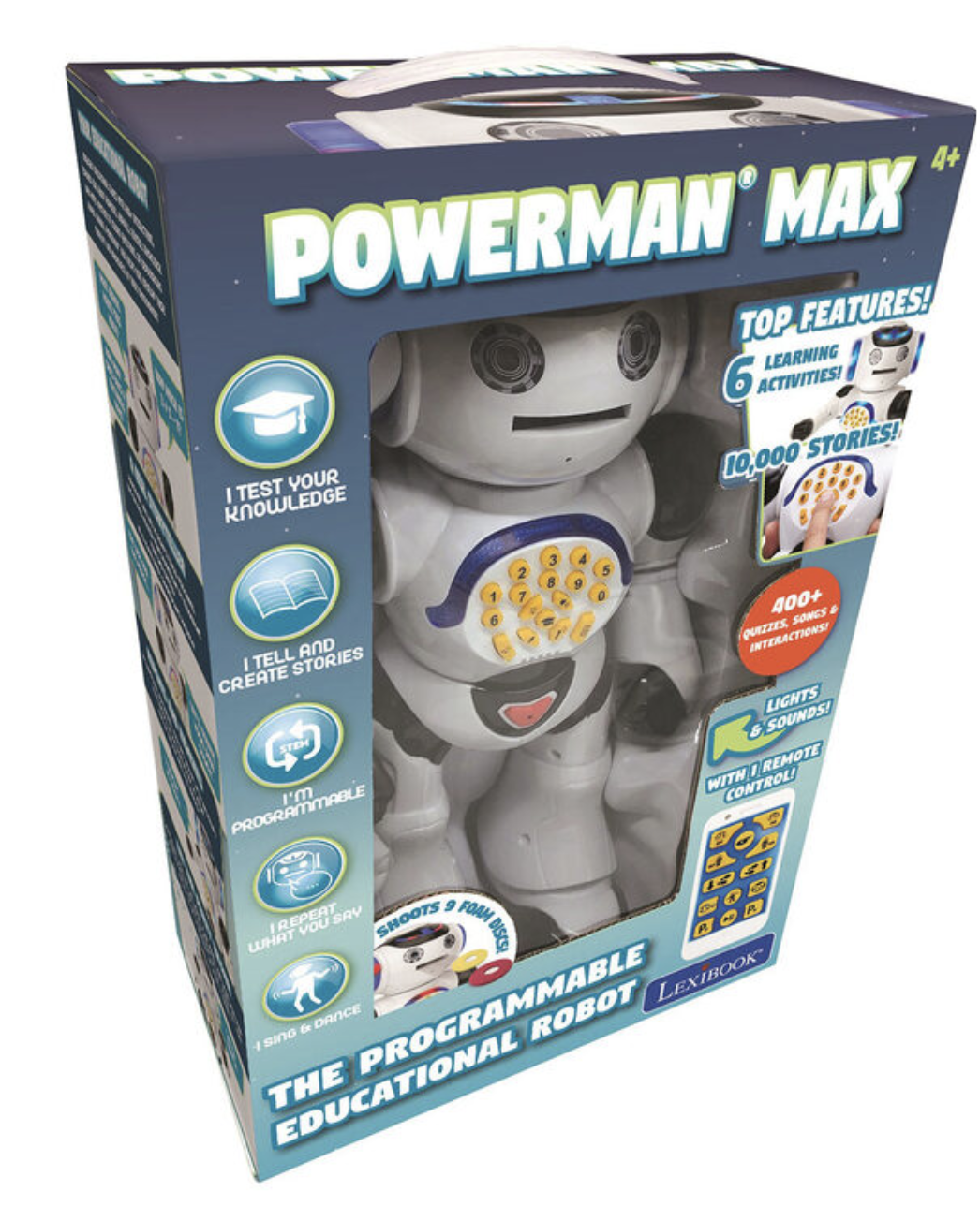 LEXIBOOK ROB80EN Powerman Max Robot - Remote Control Walking Talking ...